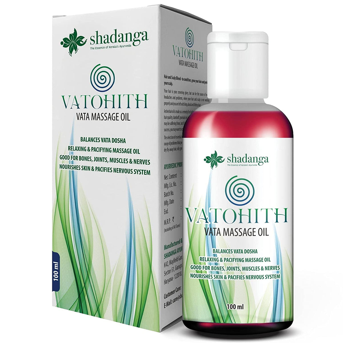 Shadanga Vatohit Massage Oil | Nourishes Skin & Pacifies Nervous System ...